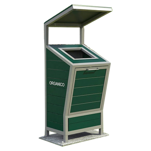 CONTENEDOR CON TECHO EN MADERA PLASTICA